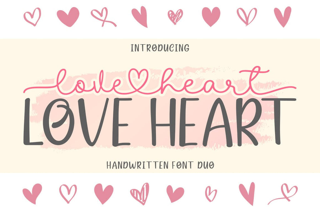 Love Heart Font Duo - So Fontsy