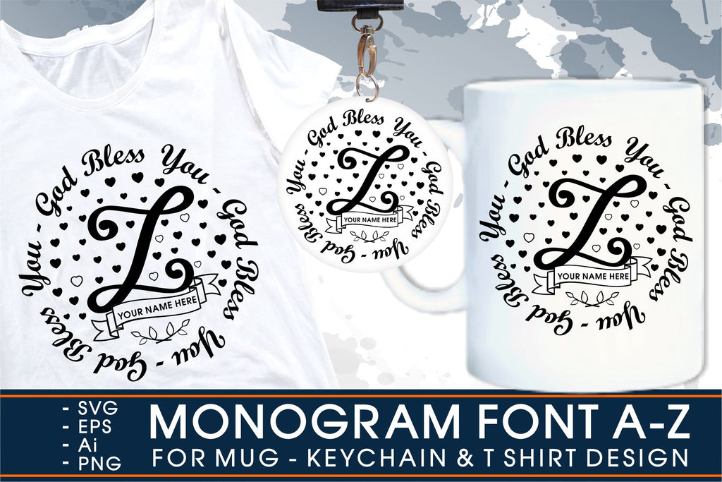 Love Heart Monogram Font SVG, Wedding Monogram SVG Bundle, Wedding Font ...