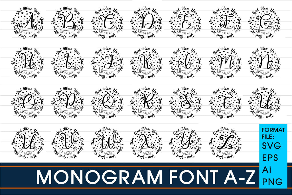 Love Heart Monogram Font SVG, Wedding Monogram SVG Bundle, Wedding Font ...