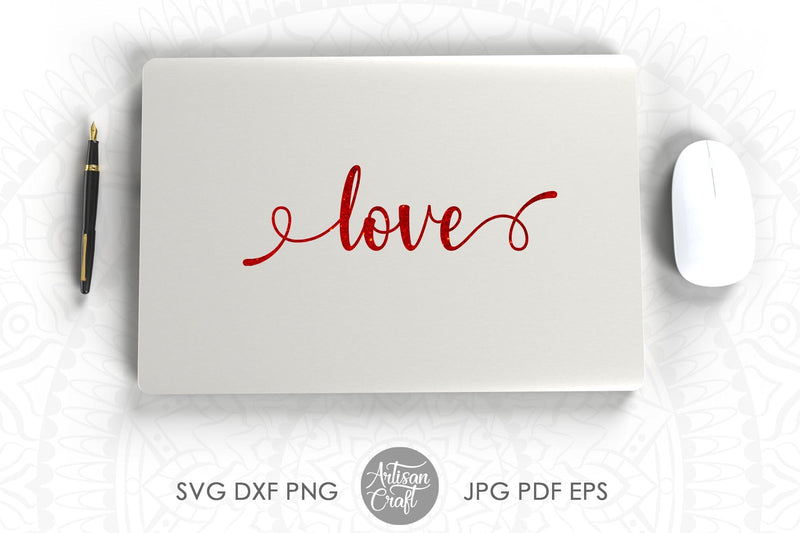 Love heart SVG, love script, love cursive | So Fontsy
