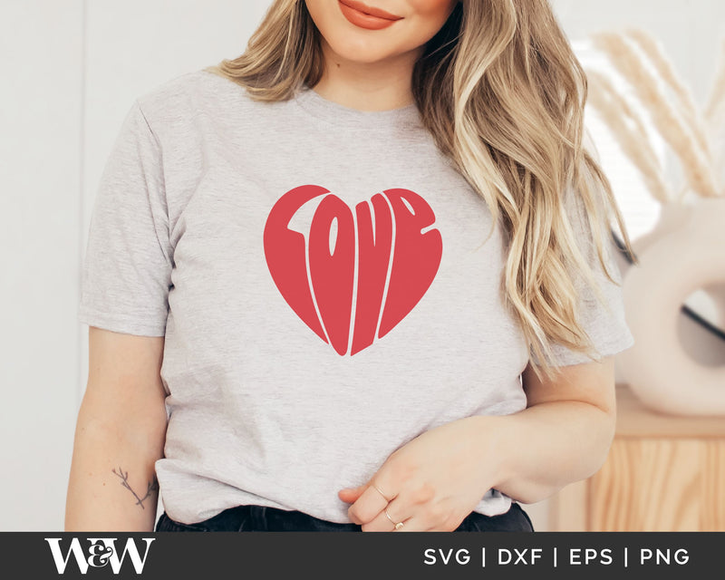 Love Heart SVG | Valentine SVG - So Fontsy