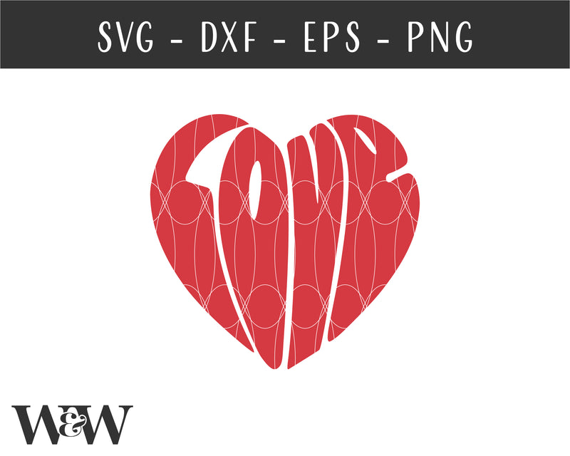 Love Heart SVG | Valentine SVG - So Fontsy