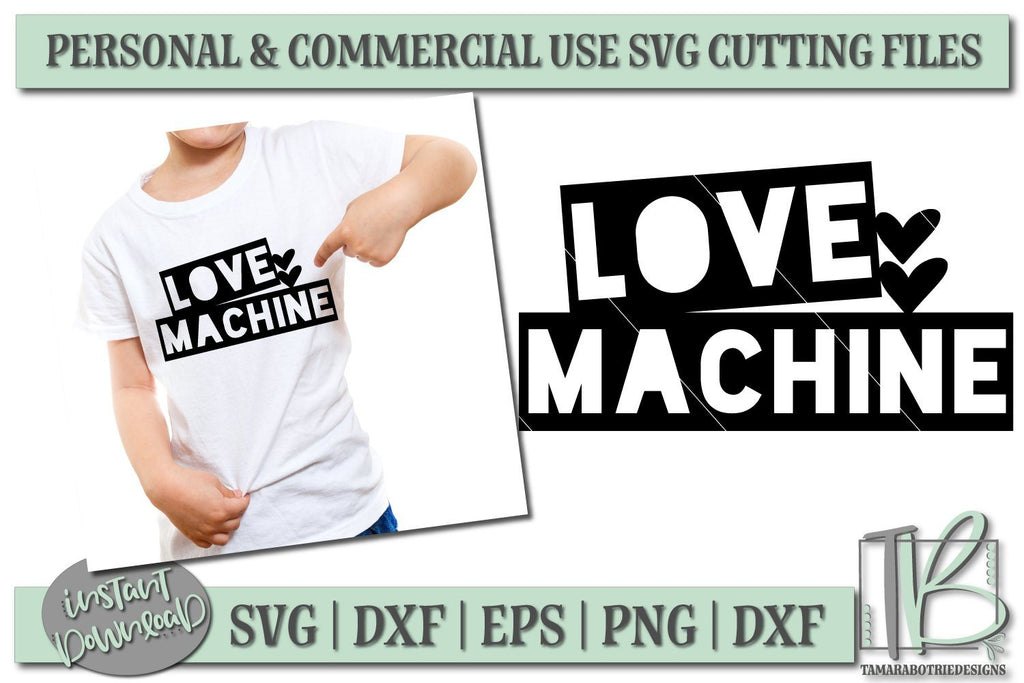 Love Machine SVG File, Kid's Valentine's SVG Cut File - So Fontsy