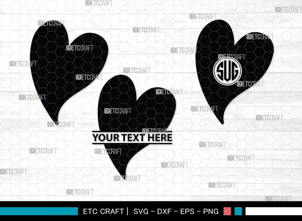 Love Monogram, Love Silhouette, Hand Drawn Love SVG, Heart Svg, Open ...