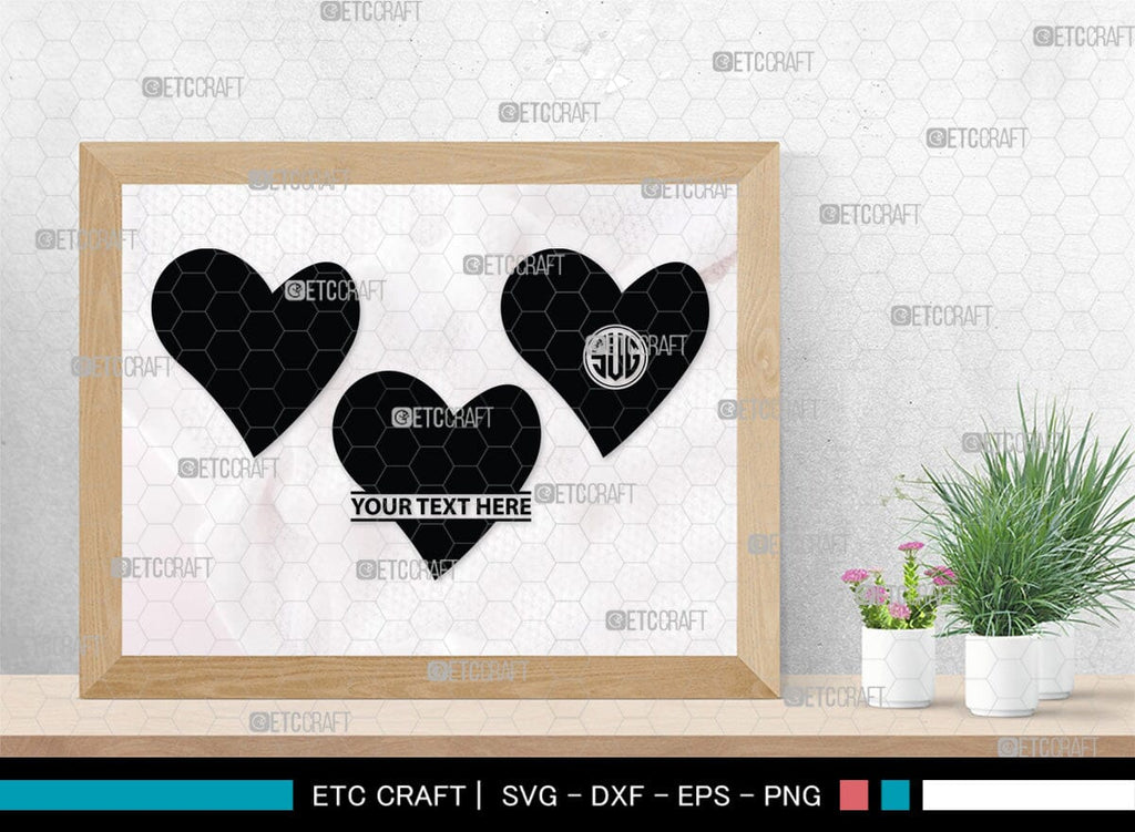 Love Monogram, Love Silhouette, Hand Drawn Love SVG, Heart Svg, Open H ...