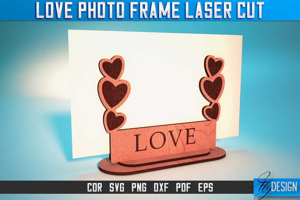 Love Photo Frame Laser Cut SVG | Love Photo Frame SVG Design | CNC ...