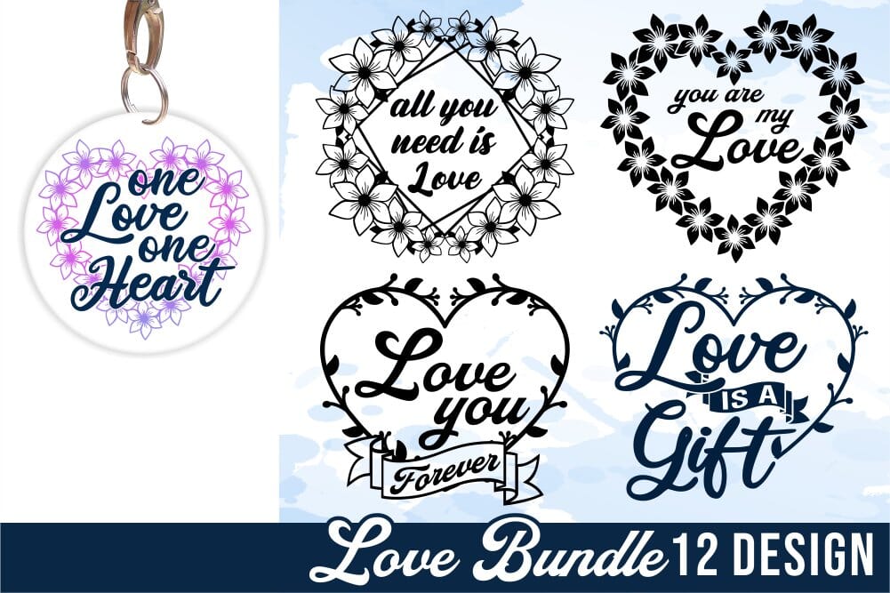 Love Quotes Sublimation SVG Bundle, Wedding SVG Bundle, Valentines Day ...