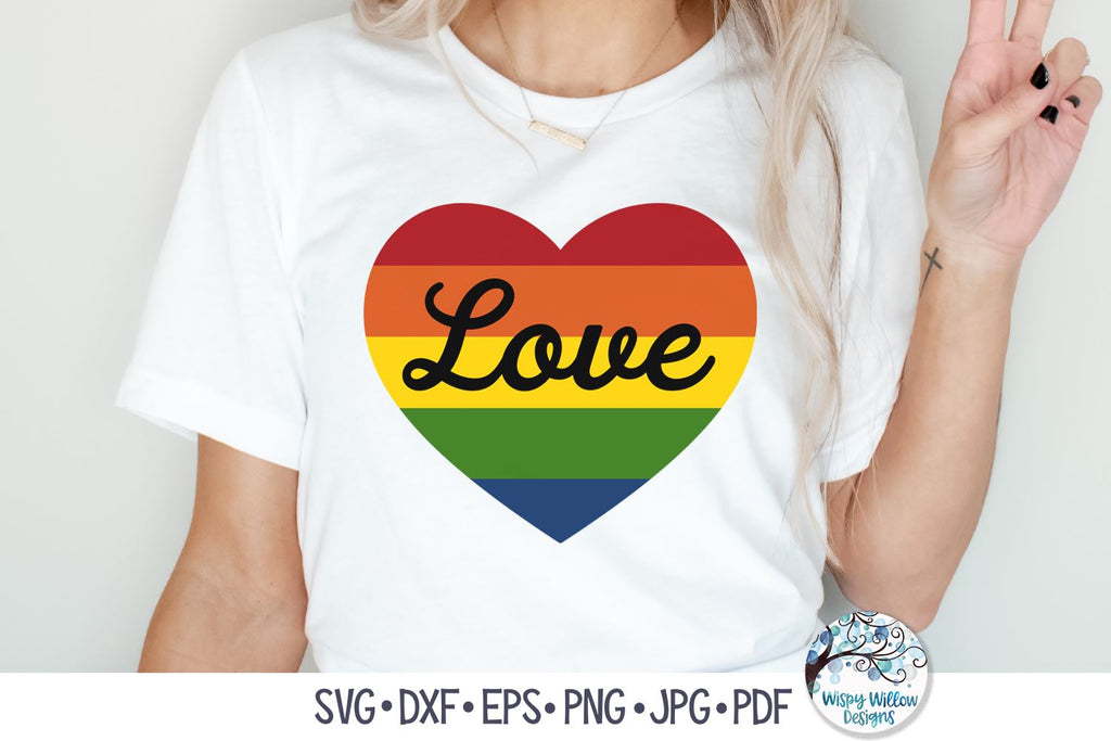 Love Rainbow Heart SVG - So Fontsy