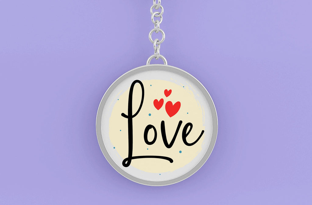 Love, Round Key ring SVG - So Fontsy