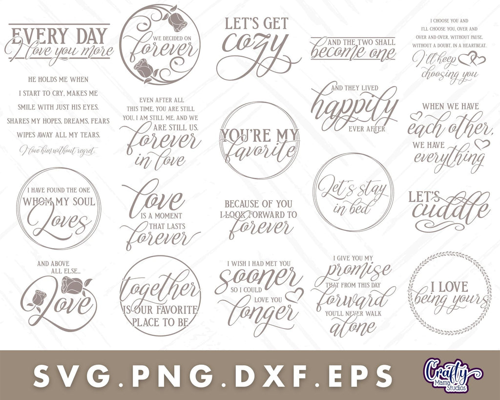 Love Round Sign Svg Bundle | Love Svg - So Fontsy