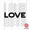 Love Stacked Mirror Text Design - So Fontsy