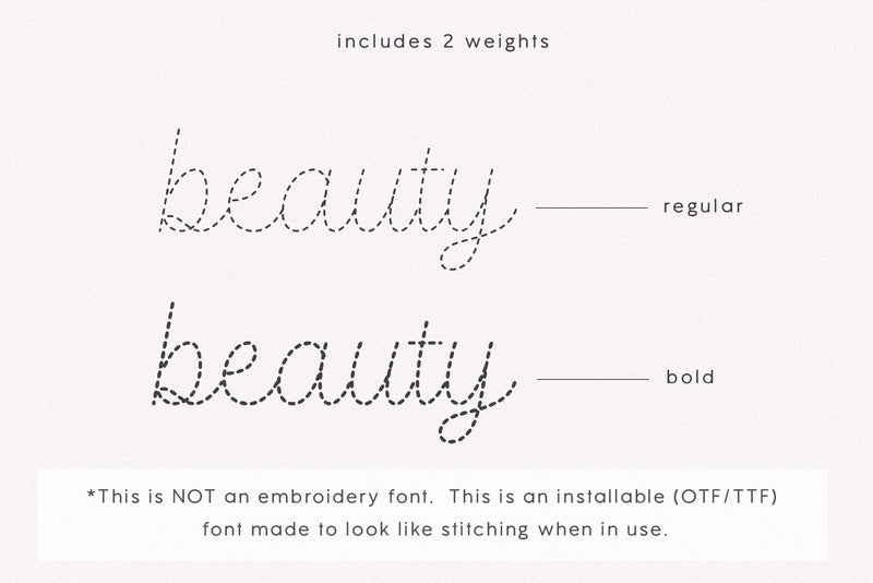 Love Stitch - Faux Embroidery Font - So Fontsy