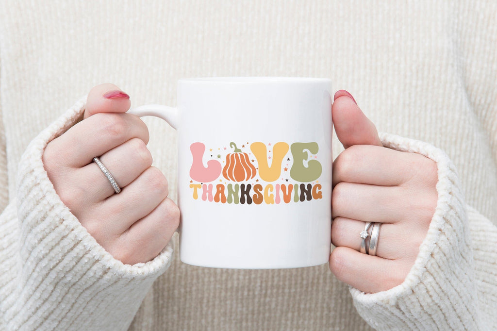 Love Thanksgiving Retro SVG Design - So Fontsy