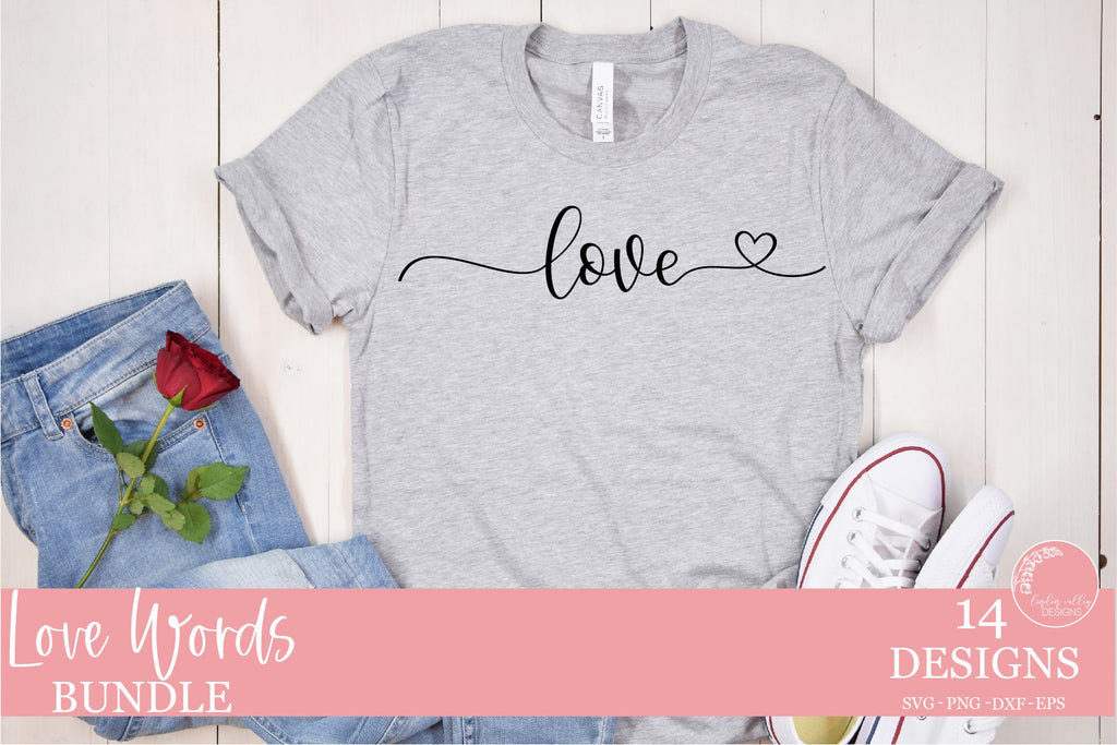 Love Words Bundle-Valentine SVG Bundle - So Fontsy