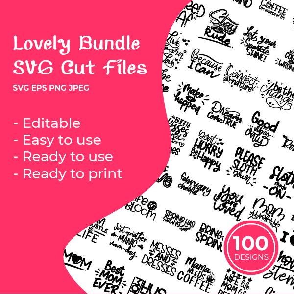 Lovely Bundle SVG cut files - So Fontsy