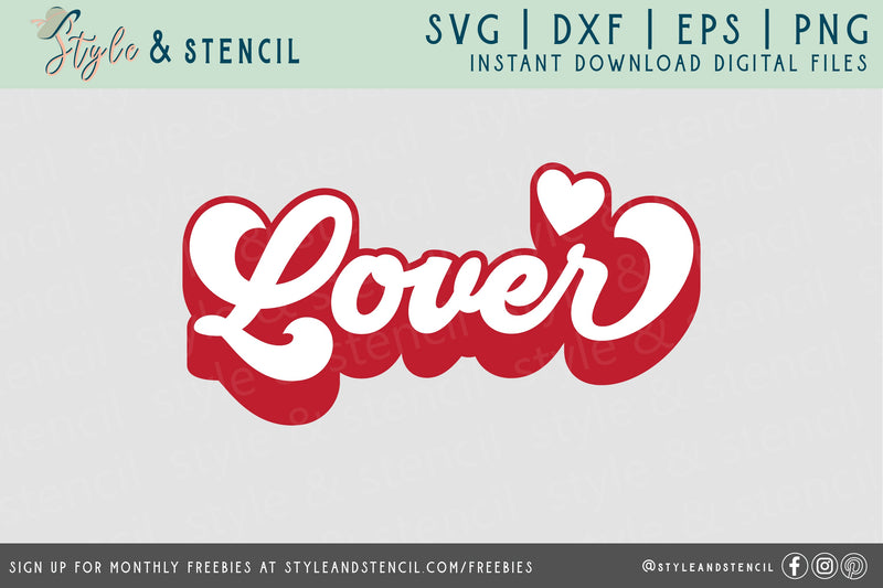Lover SVG - Retro Valentine | Valentine SVG | Valentine | Valentine ...