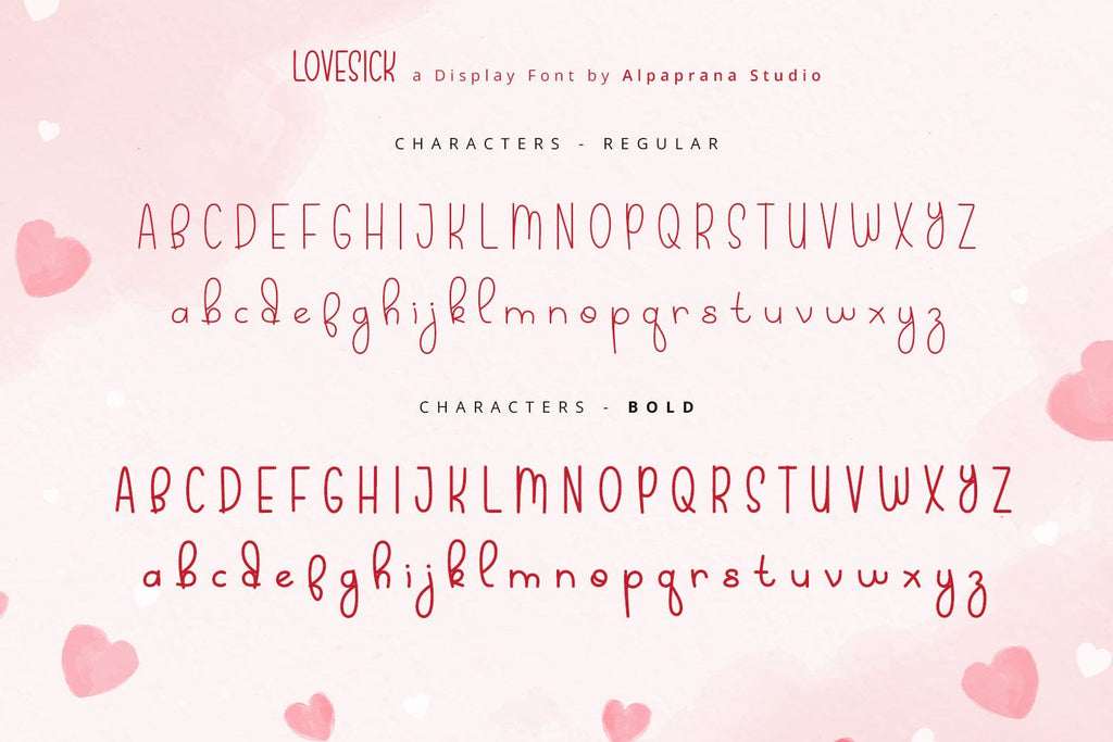 Lovesick - Display Font - So Fontsy