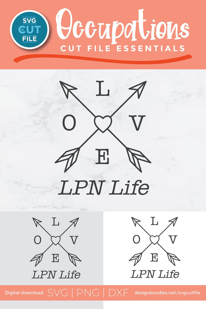 LPN svg, a licensed practical nurse svg for crafters - So Fontsy