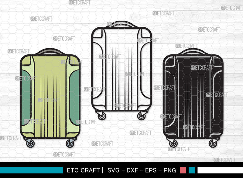 Luggage Clipart SVG, Suitcase Svg, Travel Bag Svg, Baggage Svg, Travel ...