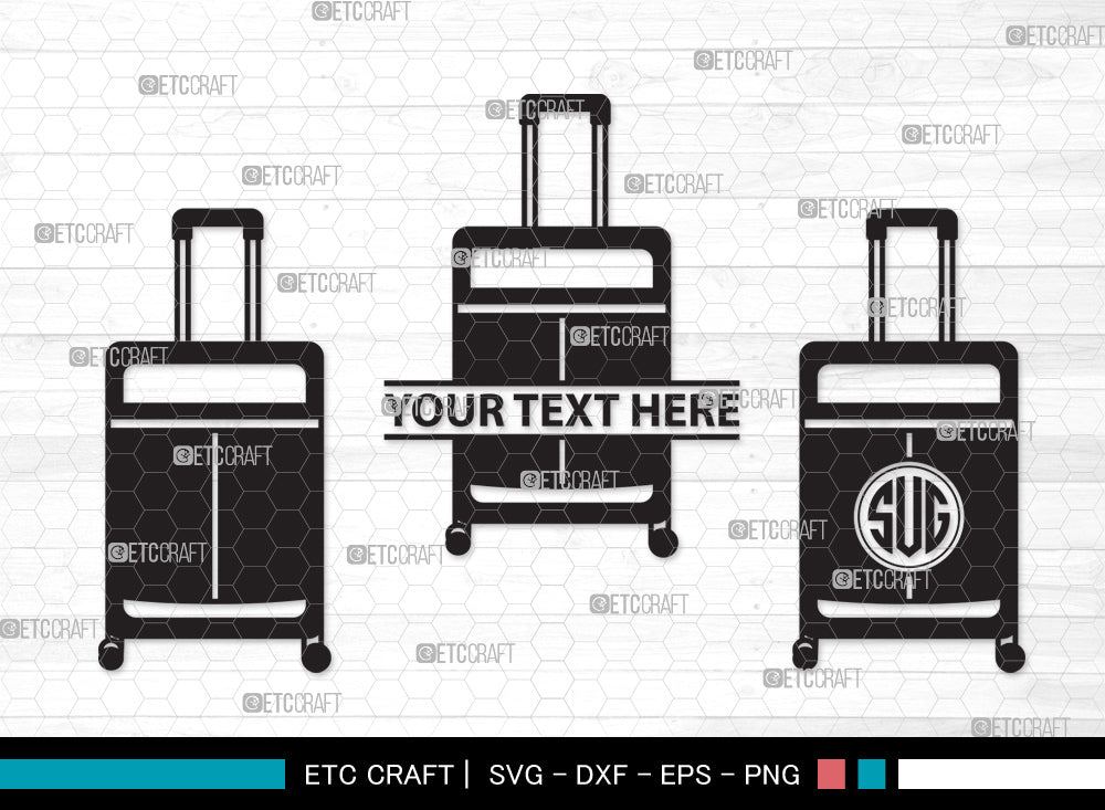 Luggage Clipart SVG, Suitcase Svg, Travel Bag Svg, Baggage Svg, Travel ...