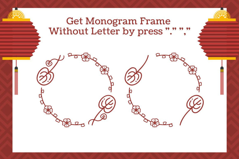 Lunarin Chinese Monogram - So Fontsy