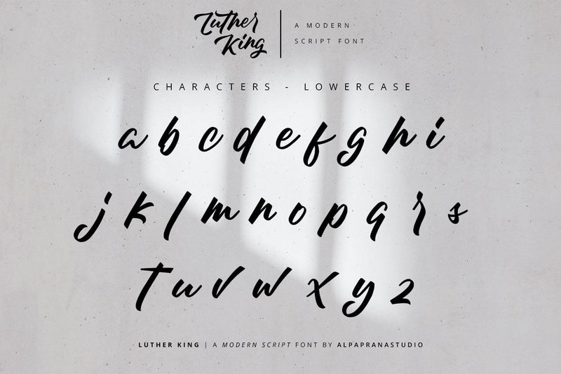 Luther King - Modern Script Font - So Fontsy