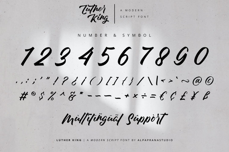 Luther King - Modern Script Font - So Fontsy