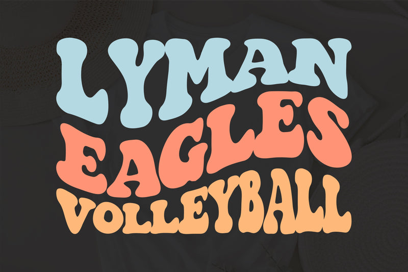 Lyman Eagles Volleyball svg, wavy style svg, EPS PNG Cricut Instant ...