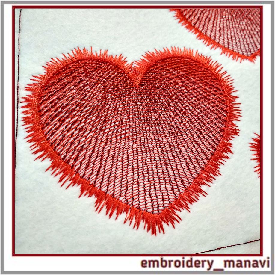 Machine Embroidery Design Lovely hearts. - So Fontsy
