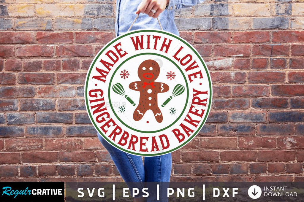 Made with love gingerbread SVG - So Fontsy