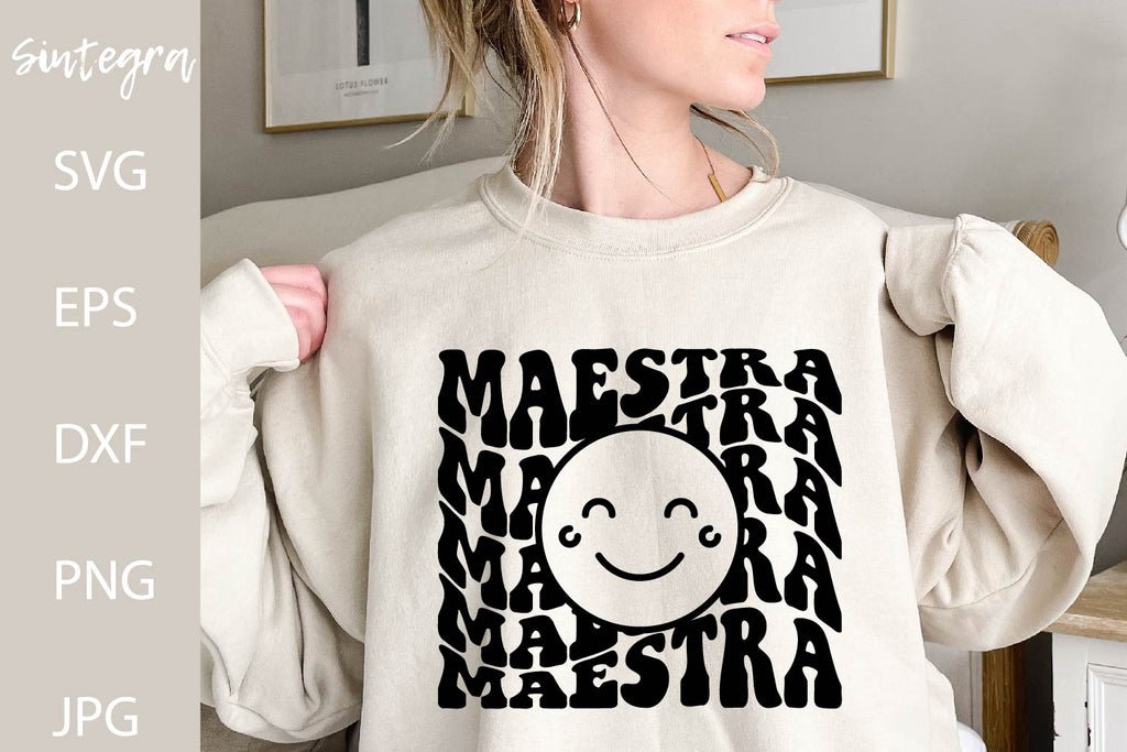 Maestra SVG, Spanish Teacher SVG Cut File Free For Commercial Use - So ...
