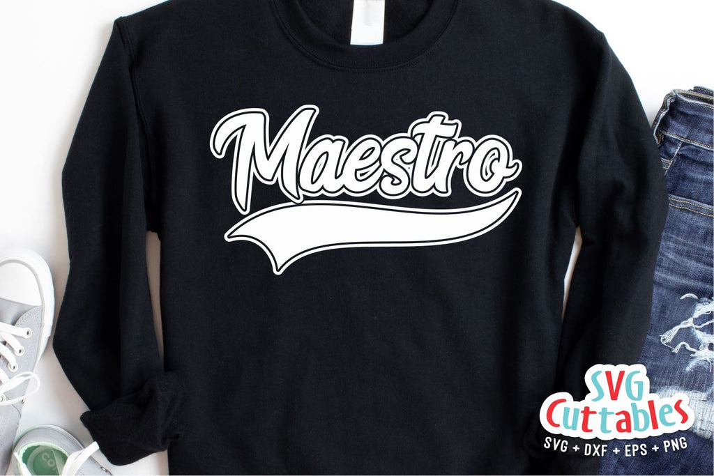 Maestro svg - Teacher svg - Teacher Cut File - Maestro Swoosh - svg ...