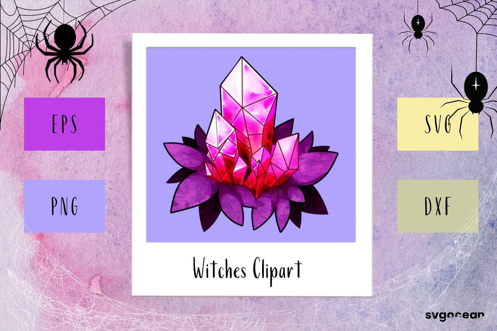 Magic Gemstones Clipart SVG - So Fontsy