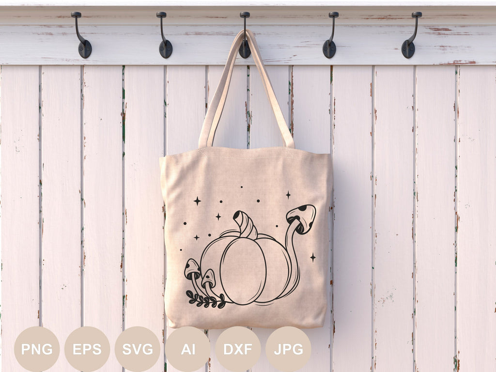 Magic Pumpkin Svg file, Pumpkin Cut file, Mushrooms Svg, Fall Png ...