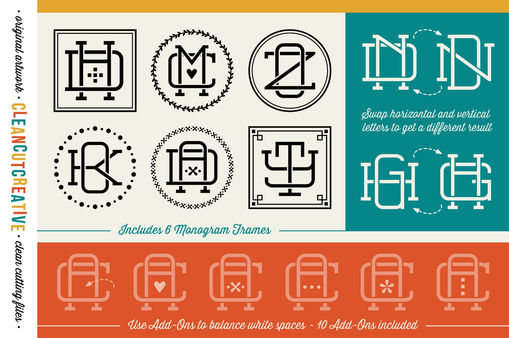 Magical Monogram Maker - DIY intertwined/interlocking monogram SVG file ...