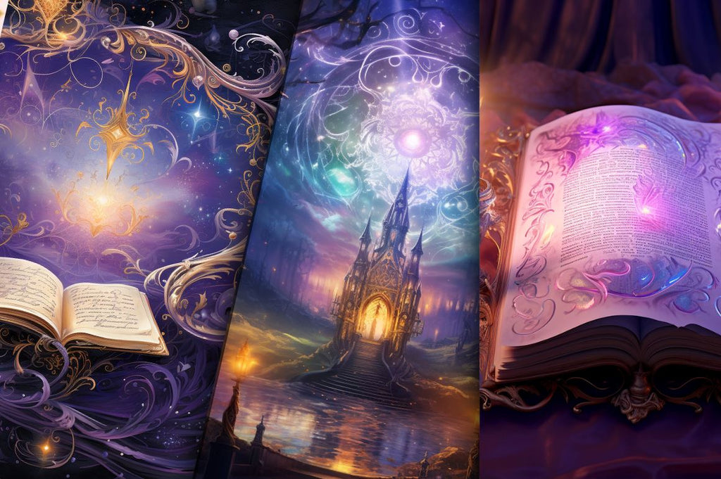 Magical Spell Paper background bundle - So Fontsy