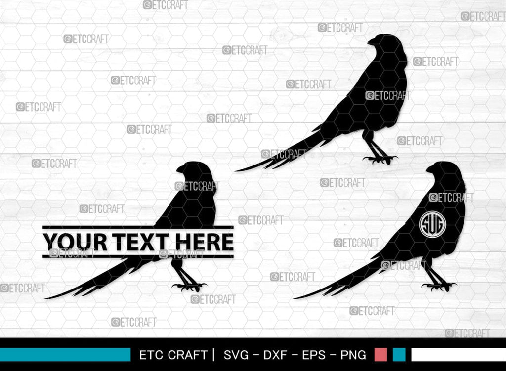 Magpie Bird Monogram, Magpie Bird Silhouette, Magpie Bird SVG, Magpie ...