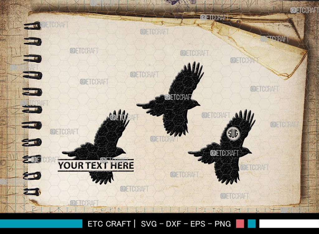 Magpie Bird Monogram, Magpie Bird Silhouette, Magpie Bird SVG, Magpie ...