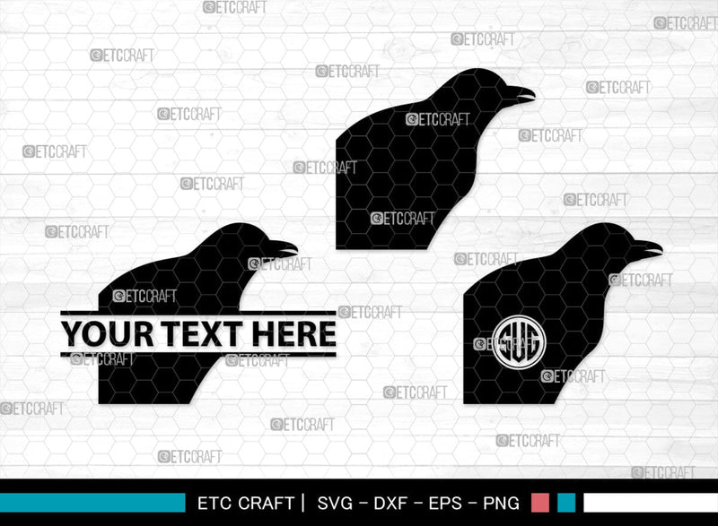 Magpie Bird Monogram, Magpie Bird Silhouette, Magpie Bird SVG, Magpie ...