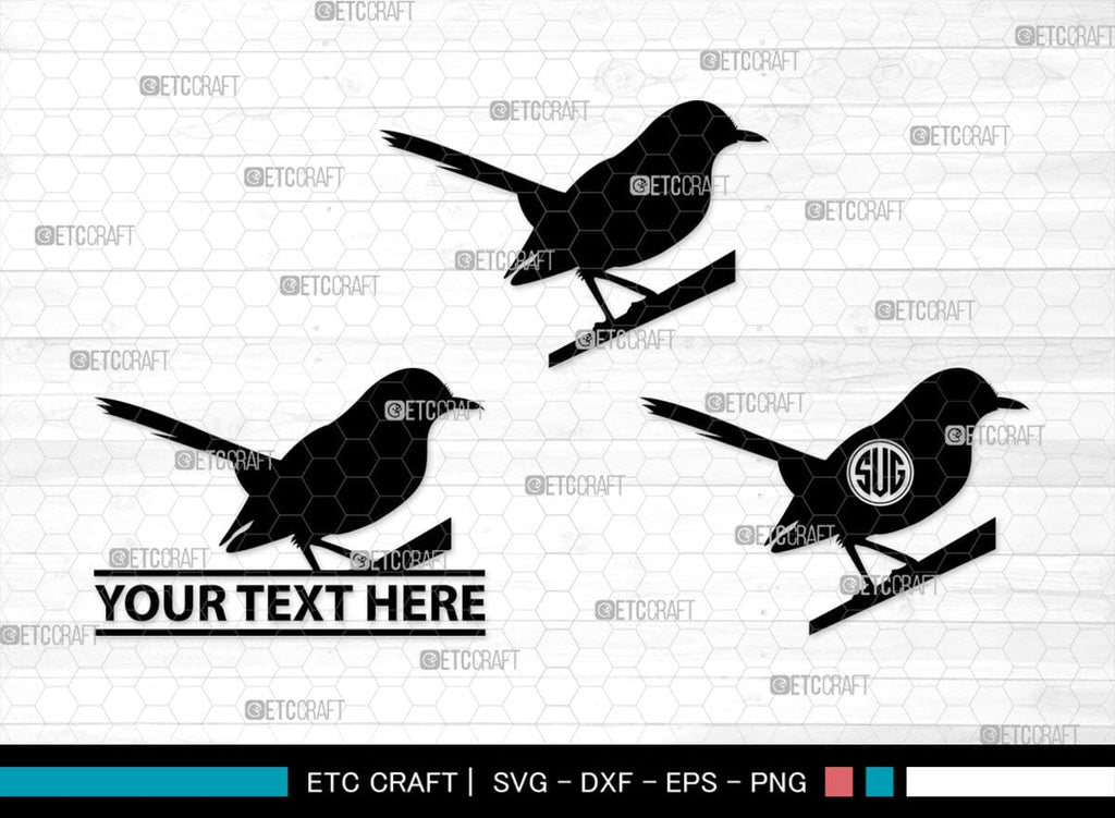 Magpie Bird Monogram, Magpie Bird Silhouette, Magpie Bird SVG, Magpie ...