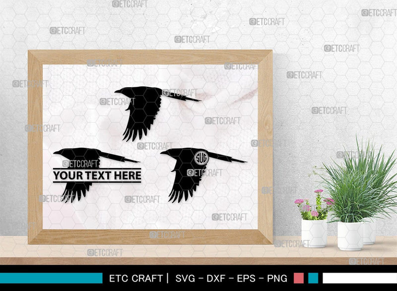 Magpie Bird Monogram, Magpie Bird Silhouette, Magpie Bird SVG, Magpie ...