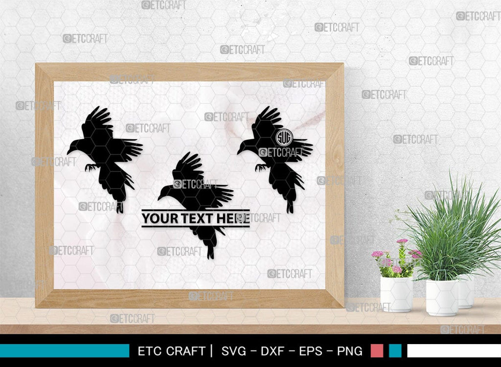 Magpie Bird Monogram, Magpie Bird Silhouette, Magpie Bird SVG, Magpie ...