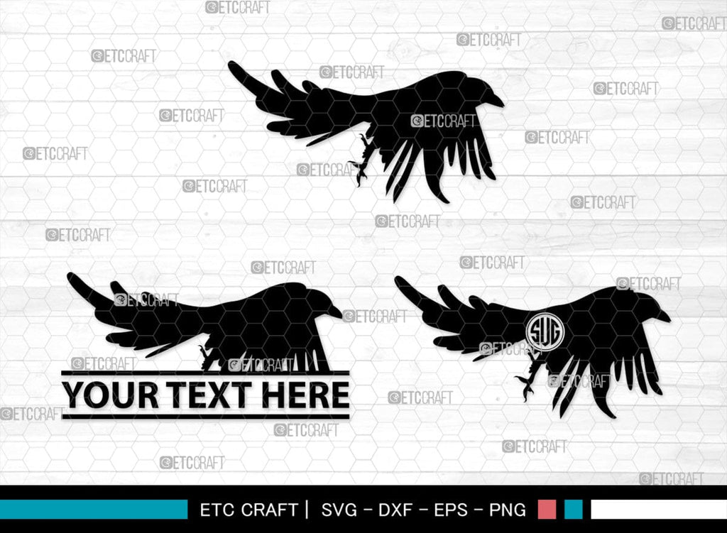Magpie Bird Monogram, Magpie Bird Silhouette, Magpie Bird SVG, Magpie ...