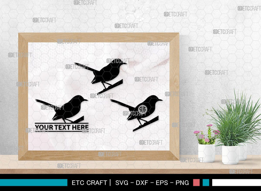 Magpie Bird Monogram, Magpie Bird Silhouette, Magpie Bird SVG, Magpie ...