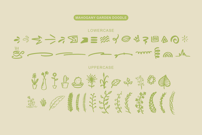 Mahogany Garden - Font Trio - So Fontsy