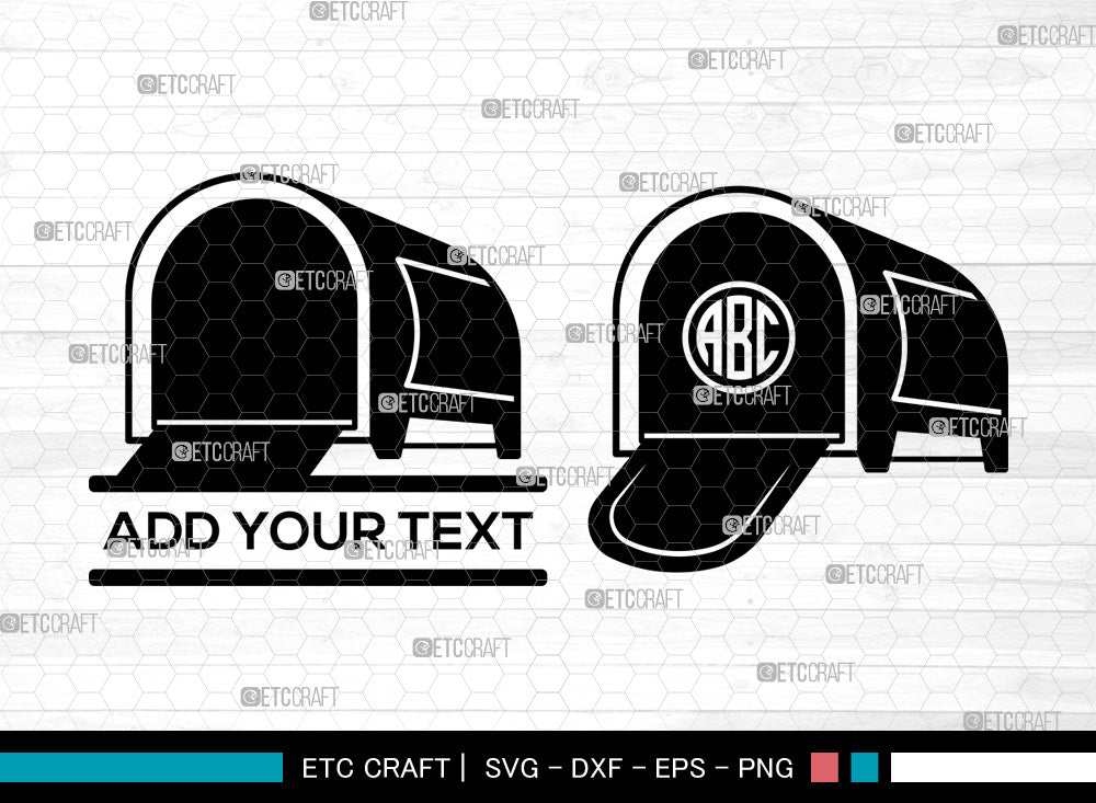 Mail Box Monogram SVG, Mail Svg, Postbox Svg, Mailbox Icon Svg, Split ...