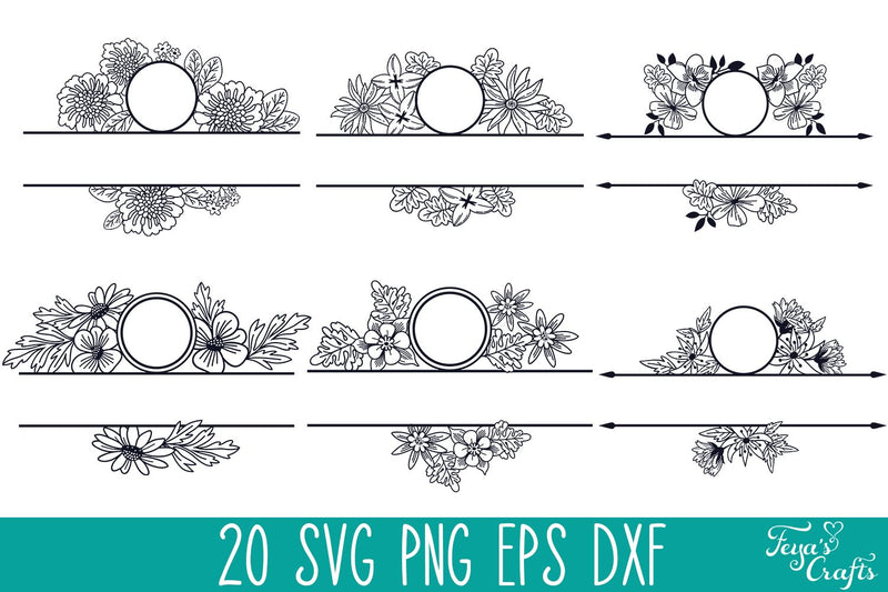 Mailbox Decal SVG Bundle, Family Monogram Cut Files Cricut - So Fontsy