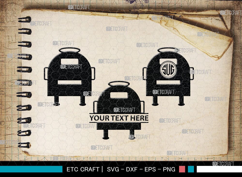 Mailbox Monogram, Mailbox Silhouette, Mail Svg, Mailbox Stencil Svg ...