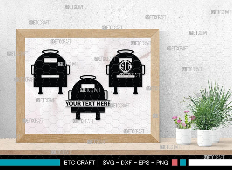 Mailbox Monogram, Mailbox Silhouette, Mail Svg, Mailbox Stencil Svg ...