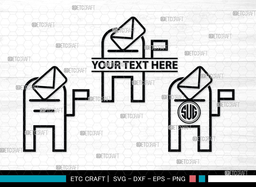 Mailbox Monogram, Mailbox Silhouette, Mail Svg, Mailbox Stencil Svg ...